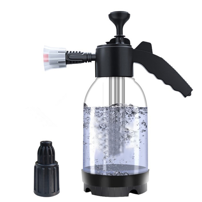 Schiuma pompa a mano con 2 ugelli bottiglia spray lavaggio auto ~~