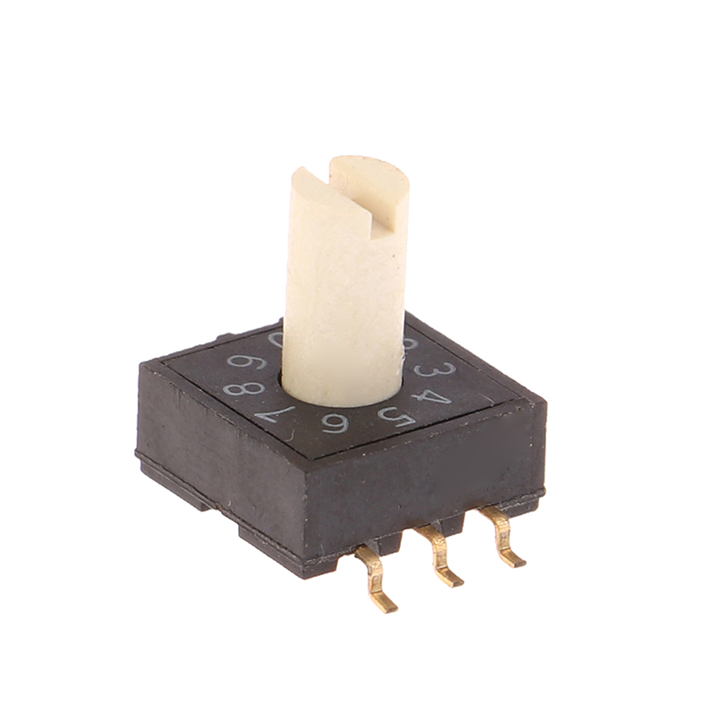 2Pcs RM3HAF-10 Rotary Dial Switch 10 0-9 Coding Switch Patch 3:3 With ...