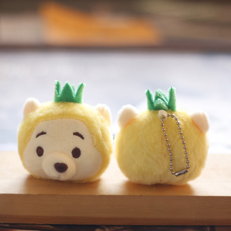1pc Pineapple Pooh pooh bambola per bambini Toychain di peluche.  Pe