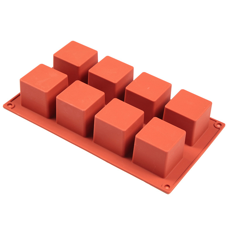 3D Small Square Shape 8 trous non - Moule de silicone au coin -xp -wf