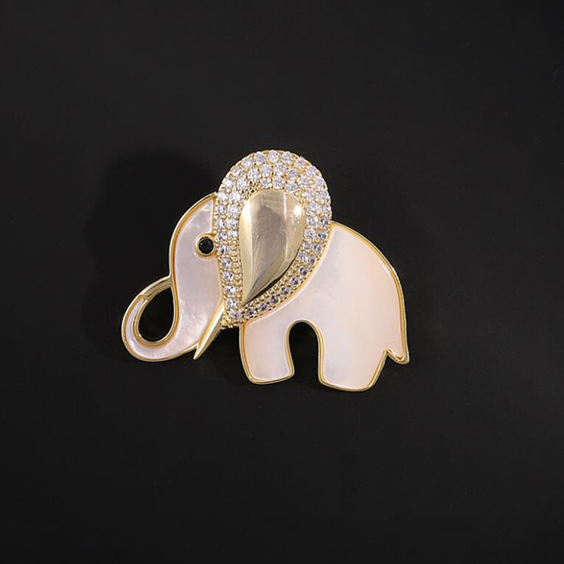 Fashion Small Elephant Brooch Women And Men Unisex Pin Animal Jewelry ...