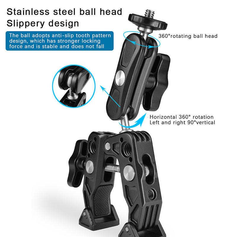 Multifunctional Strong Pea Clip Slr Camera Photography Monitor Fixed Bracket -wf