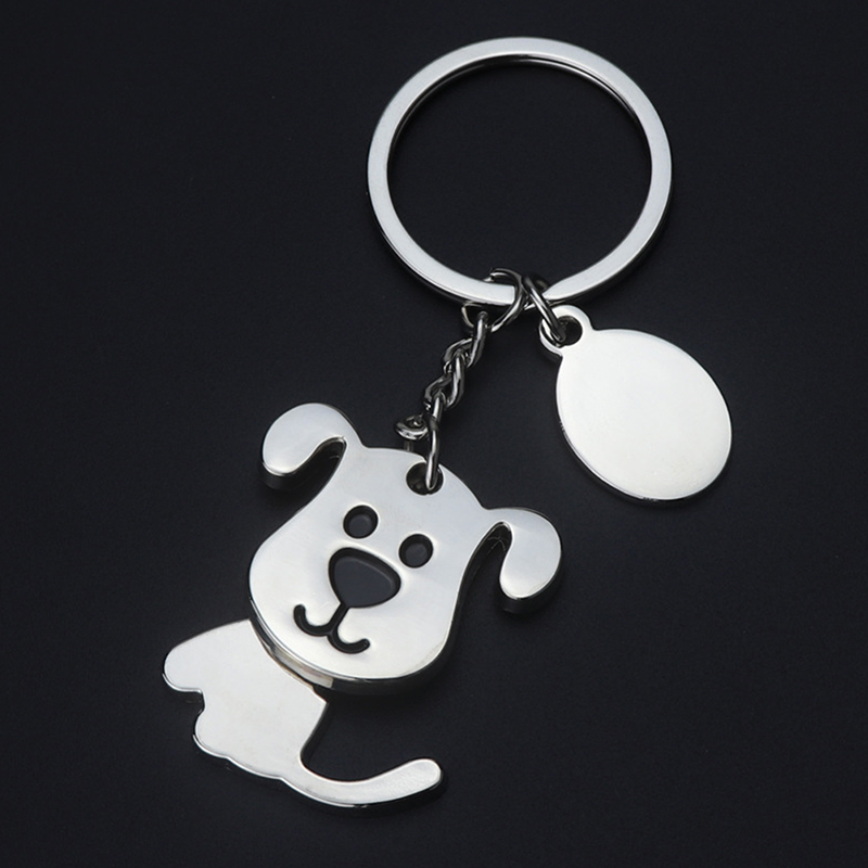 Creative Lucky Shaggy Dog Metal Puppy Keychain Pendant Anniversary Gift Gift  EI