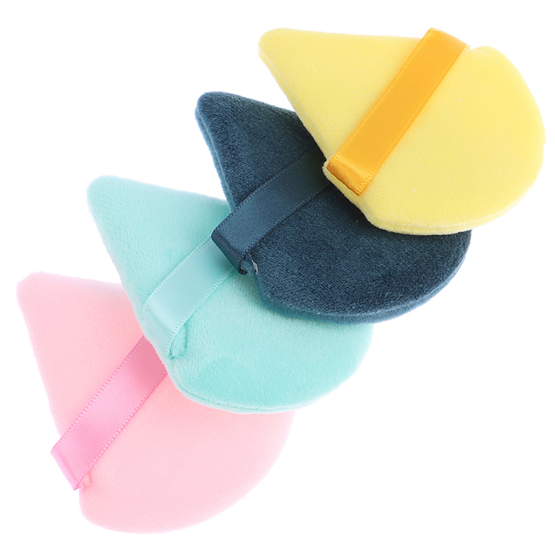 12Pcs Triangle Velvet Powder Puffs Washable Mini Finger Puffs Blend ...
