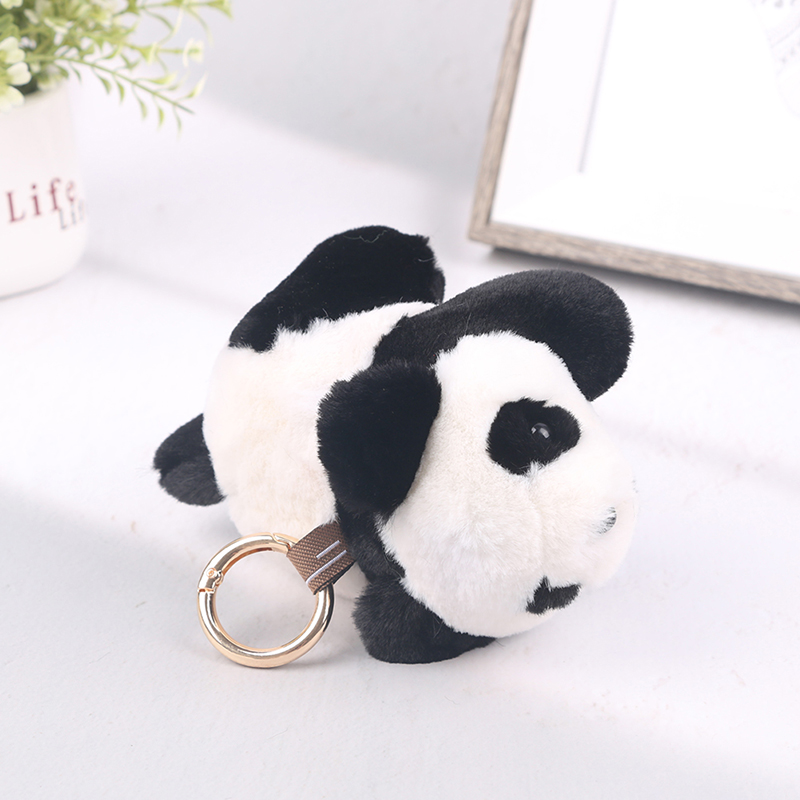 Cute Chinese Panda Keychain For Men Women Key Chain of Backpack Bag Plush Dol Pe
