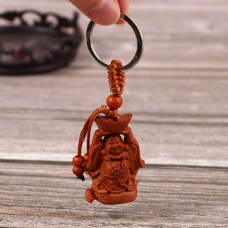 En acajou de graveur tridimensionnel de la chaîne de clés en acajou -xp -wf