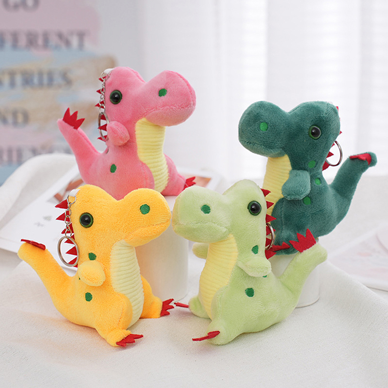 Cute Little Dinosaur Plush Toy Keychain Fashion Car Bag Pendant Exquisite Gi -wf