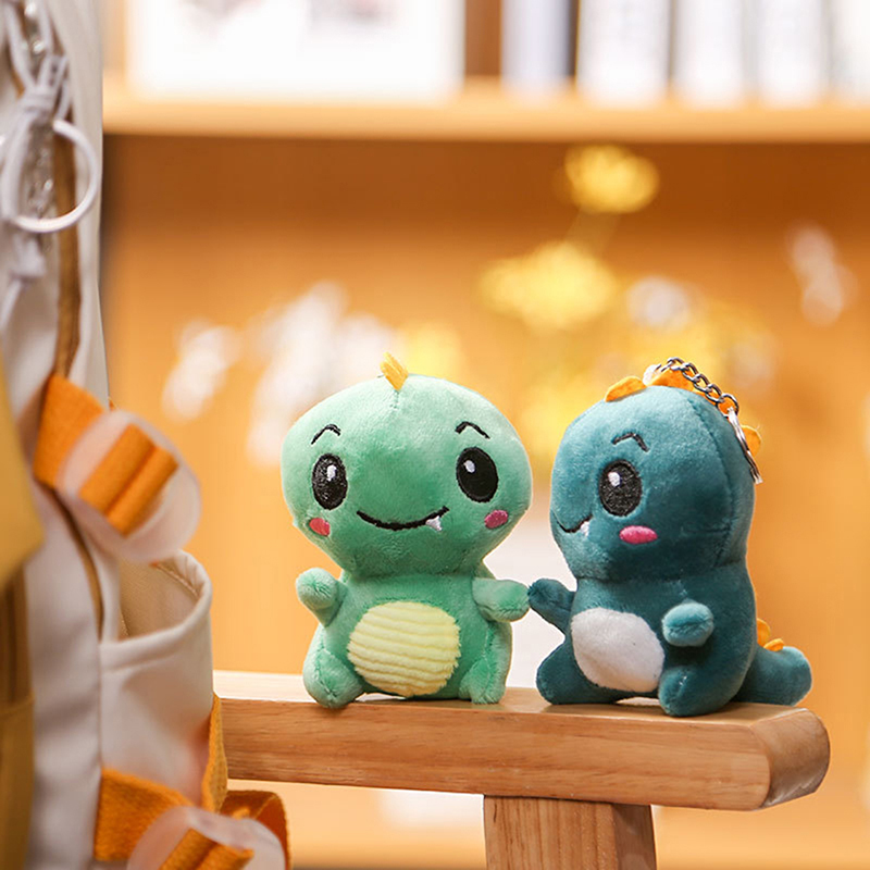 Cute Little Dinosaur Plush Toy Keychain Pendant Car Bag Accessry Exquisite G -wf
