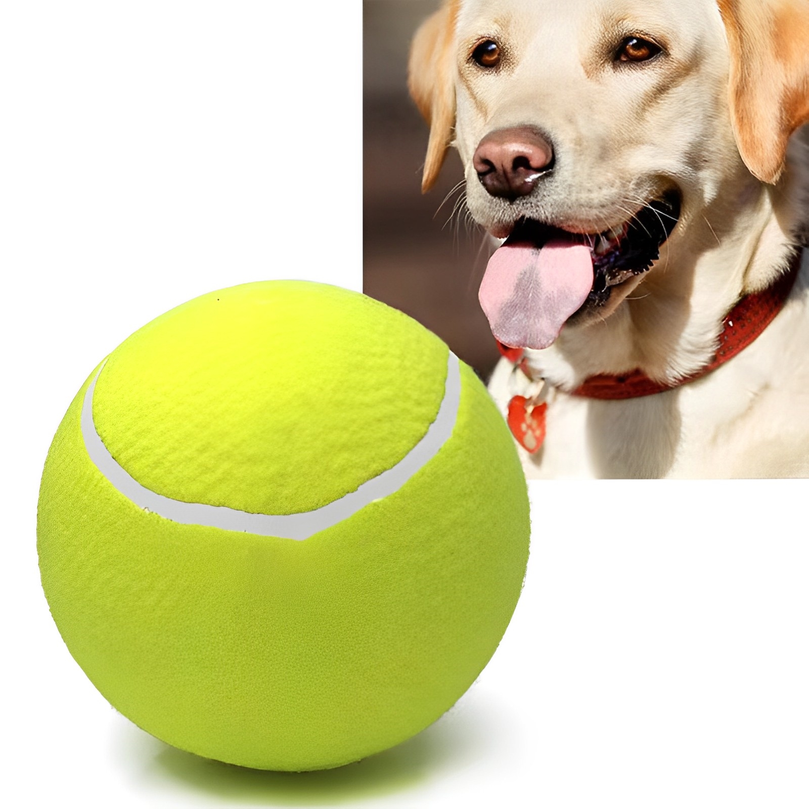 Tennis Ball For Dog Chew Toy Pet Dog Interactive Toys Big Inflatable Tennis B EI