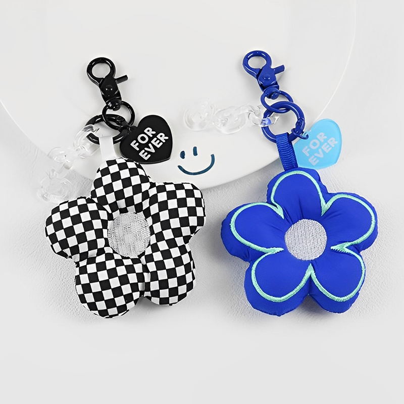 Portachiavi Creative Sakura Tessuto Fiore Gioielli Cordino Ragazza Ragazzo Coppia Regalo St