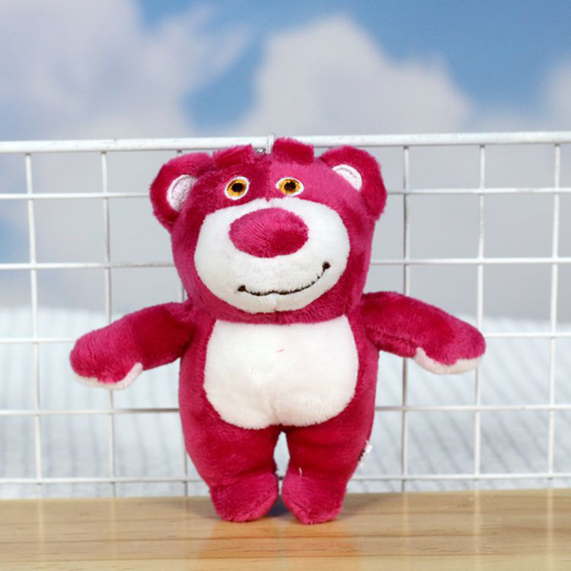 Toy Story Plush Toy Doll Anime Cartoon Strawberry Bear Figure Pendant Keychai EI
