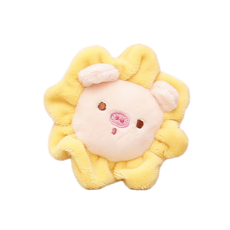 Sunflower Pig Plush Toy Pendant Stuffed Doll Keychain Backpack Car Bag Decor Pe