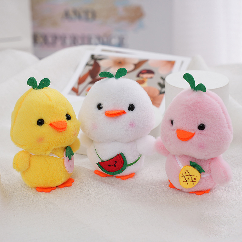 1 pc 12 cm Cute Duck Plush Plush Toys Key Chain Borse Bambola per bambini  EI