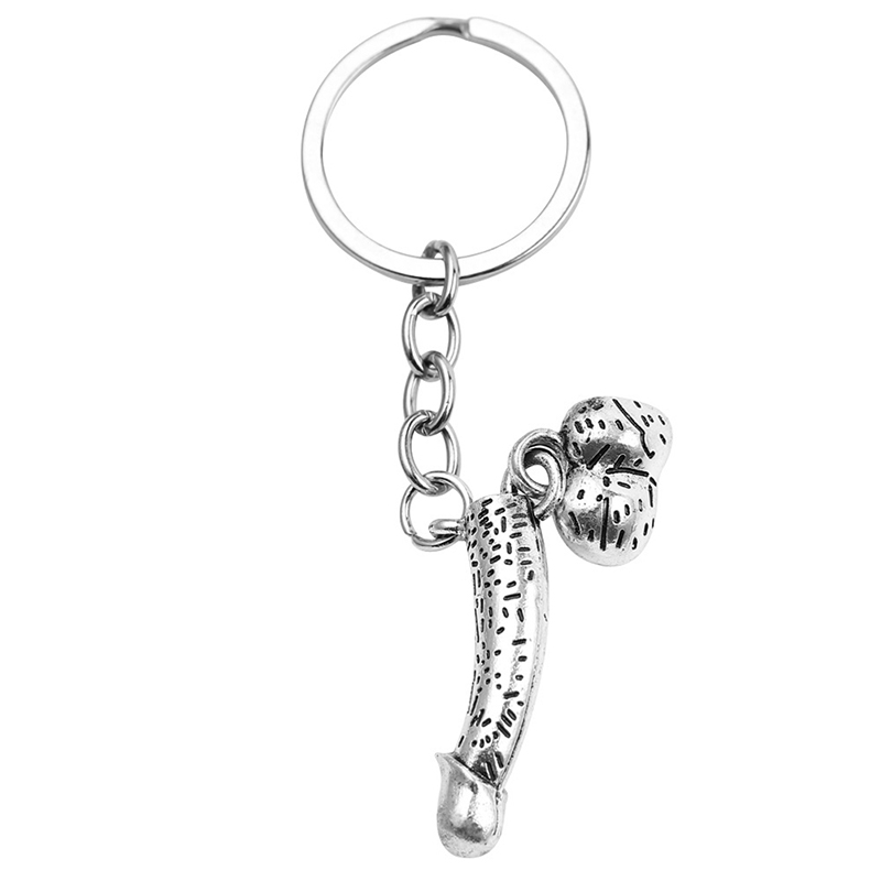 Fashion Men Sexy Penis Pendant Squelette Vaginal Squelette Sac Car Keychain  -wf