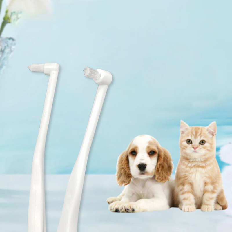 Lovely Dog Toothbrush Burrs-free Pet Toothbrush Cat Dental Cleaning Toothbrus EI