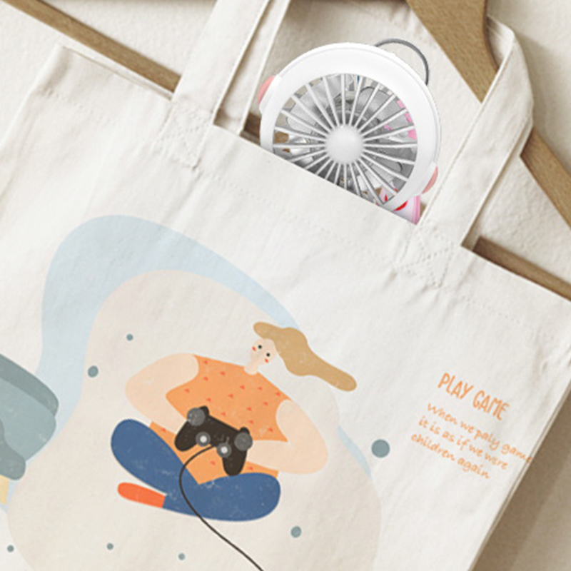 1Pc Cartoon Astronaut Portable Fan Adjustable USB Rechargeable Mini Handheld -wf