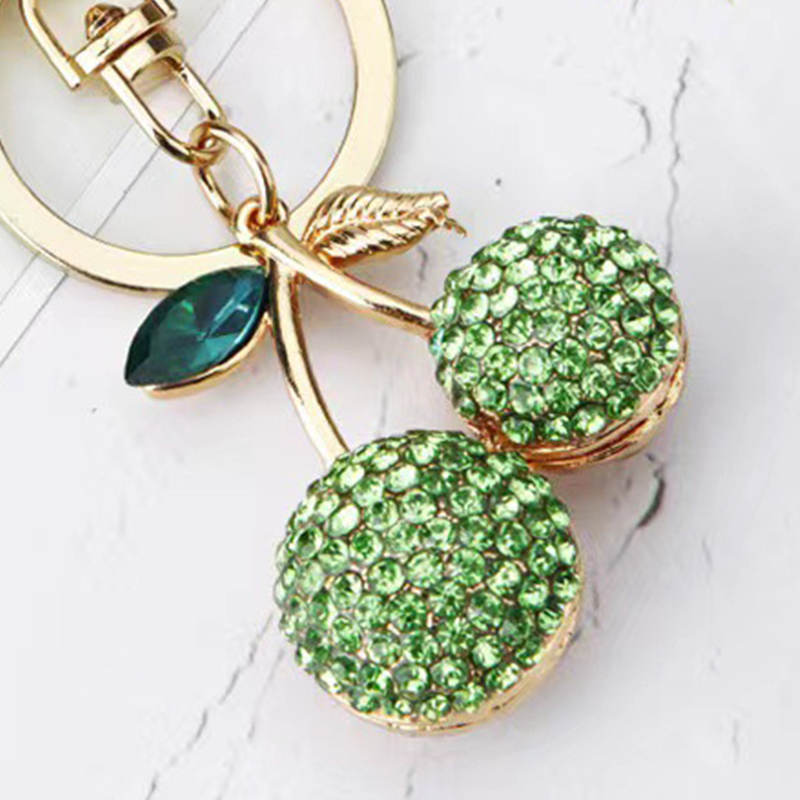 Portachiavi Cristallo Strass Ciliegio Donna Carino Frutta Portachiavi Uomo Borsa Auto