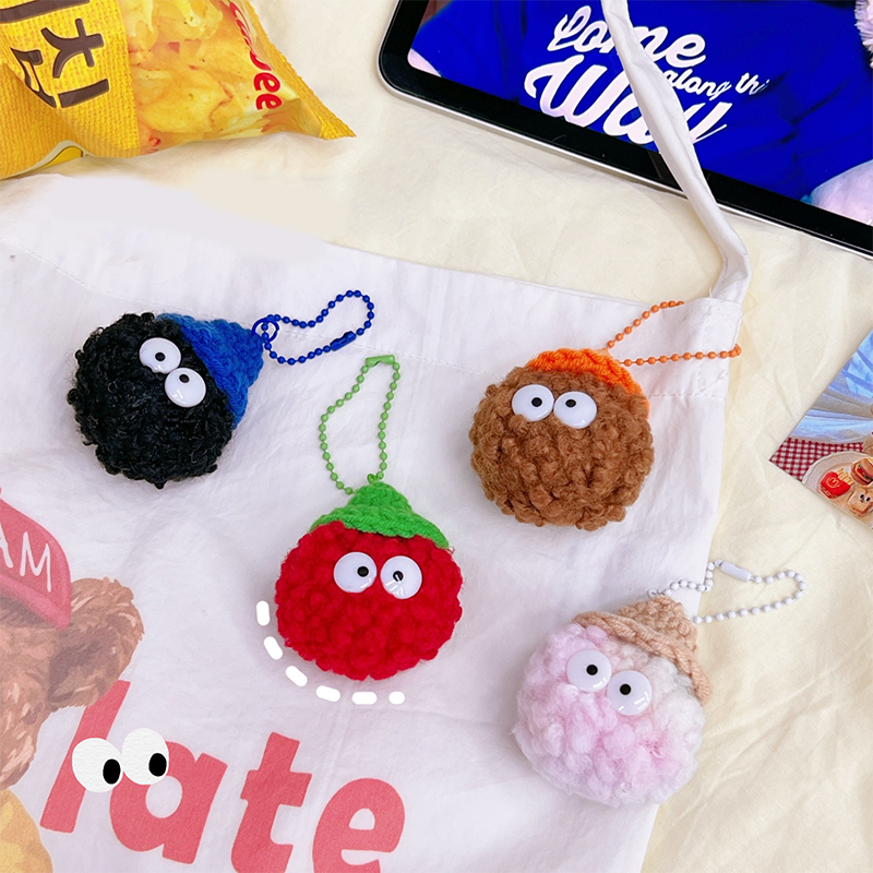 Cartoon Plush Elf Keychain Wearing Sun Hat Plush Women Girls Key Chain Car ke EI