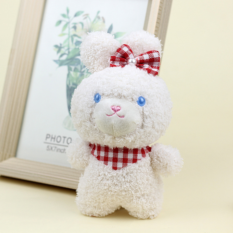 Portachiavi peluche coniglio cartone animato animale peluche bambola borsa ciondolo peluche giocattolo_j_
