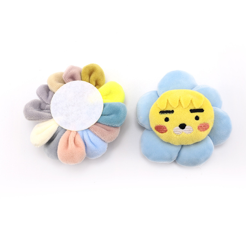 1PC Plush sunflower brooch cute cotton doll cartoon bag pendant accessories EI