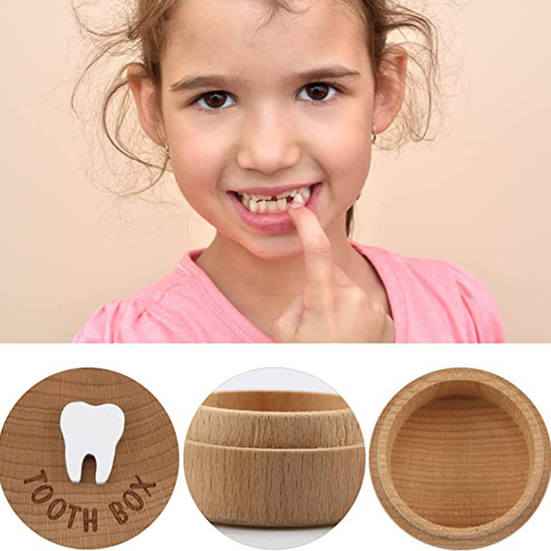 Personalised Baby First Tooth Wooden Tooth Box Milk Teeth Storage ...