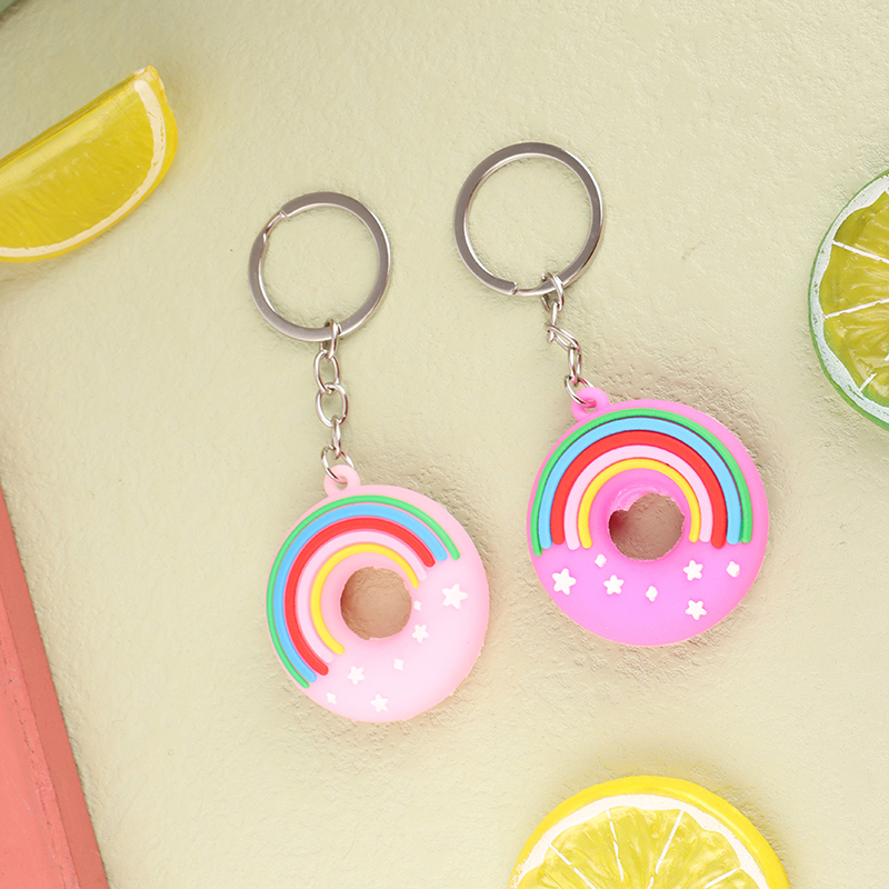 Ciondolo multistile nuovo stile a forma di ciambella dolce attività regalo accessorio borsa portachiavi TS