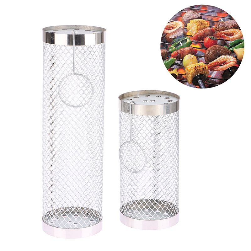 Cesto per griglia per barbecue tubo a rete in acciaio inox griglia strumento p