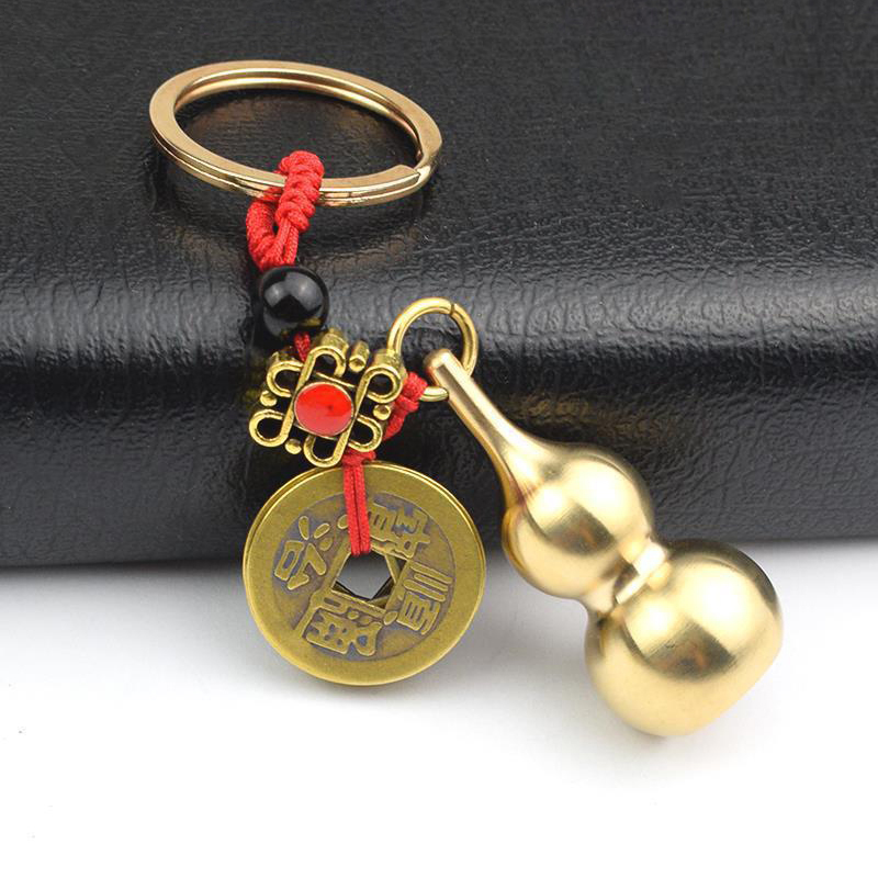 Cinque Kaiser portachiavi in rame borsa auto Lucky Charm portachiavi Sn