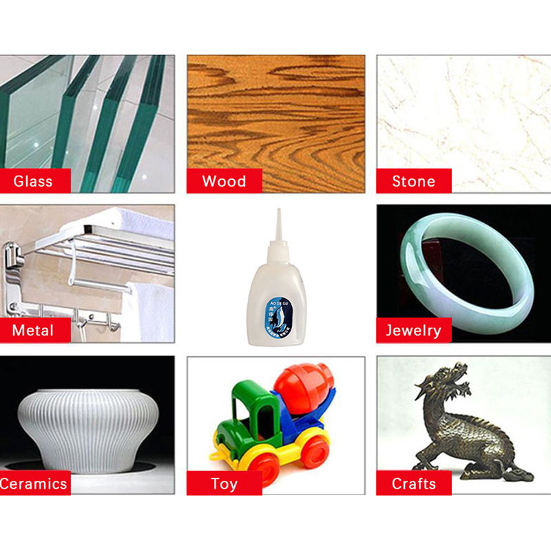 502 Super Colla Adesivo Asciugatura Rapida Legame Pelle Gomma Metallo Forniture Ufficio In perfette condizioni