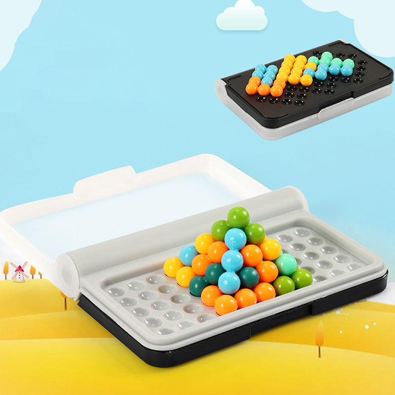 CHALLENGES IQ 3D Puzzle Classic Pyramid Plate Pearl Logical Mind Board ...