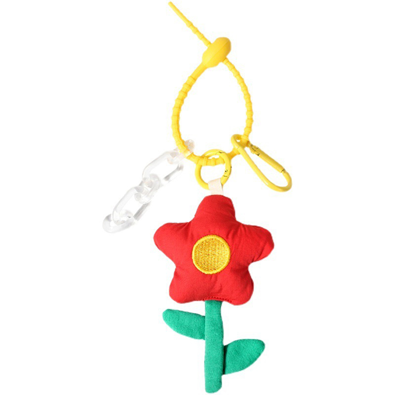 Zaino Zaino Morbido Peluche Fiore Portachiavi Accessori Ornamenti Striscia Cordino TS