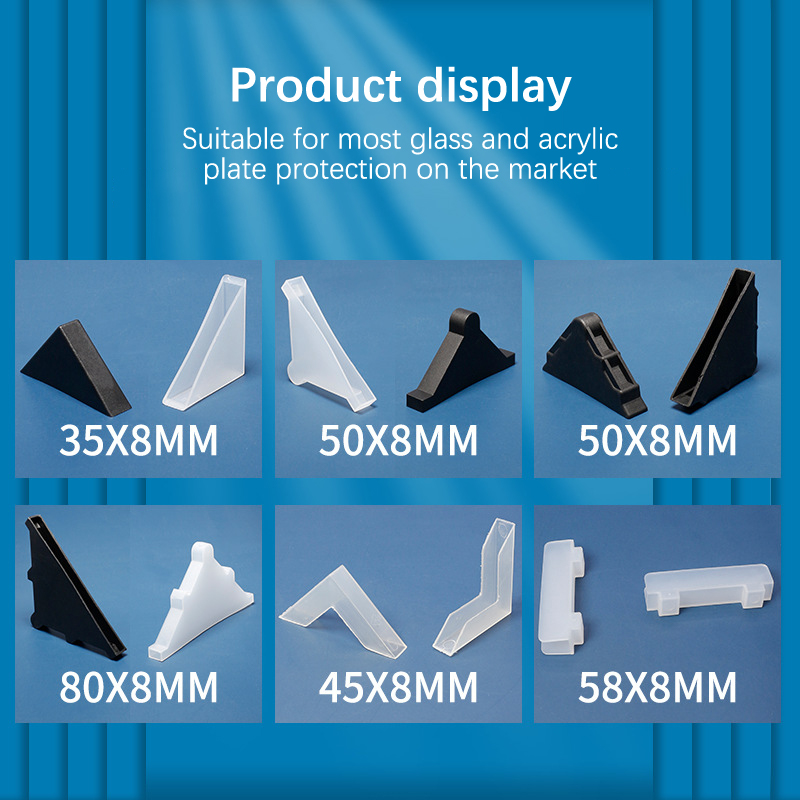 10PCS Tempered Glass Corner Protector Anti-Collision Lens Acrylic ...