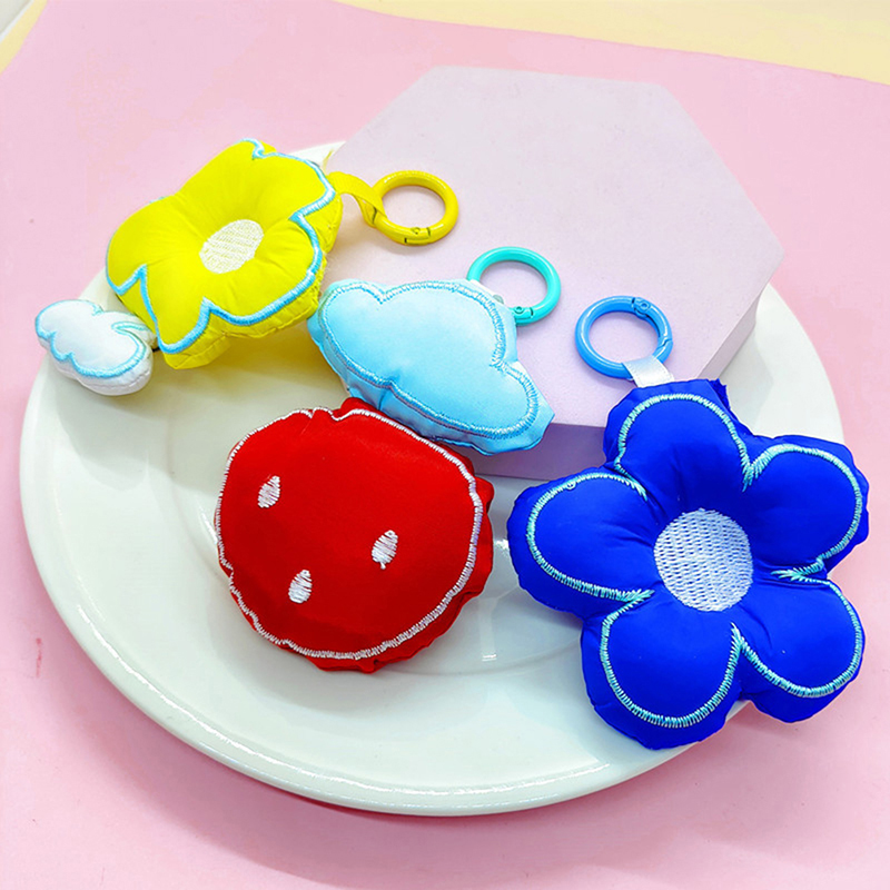 Portachiavi Fiore Tessuto Creativo Fiore Auto Portachiavi Portachiavi Donna Donna B TS