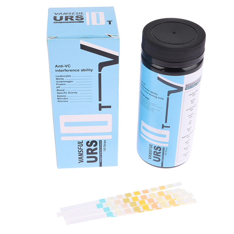 100 STRIPS URS-10T Urinalysis Reagent Strips 10 Parameters Health Care ...
