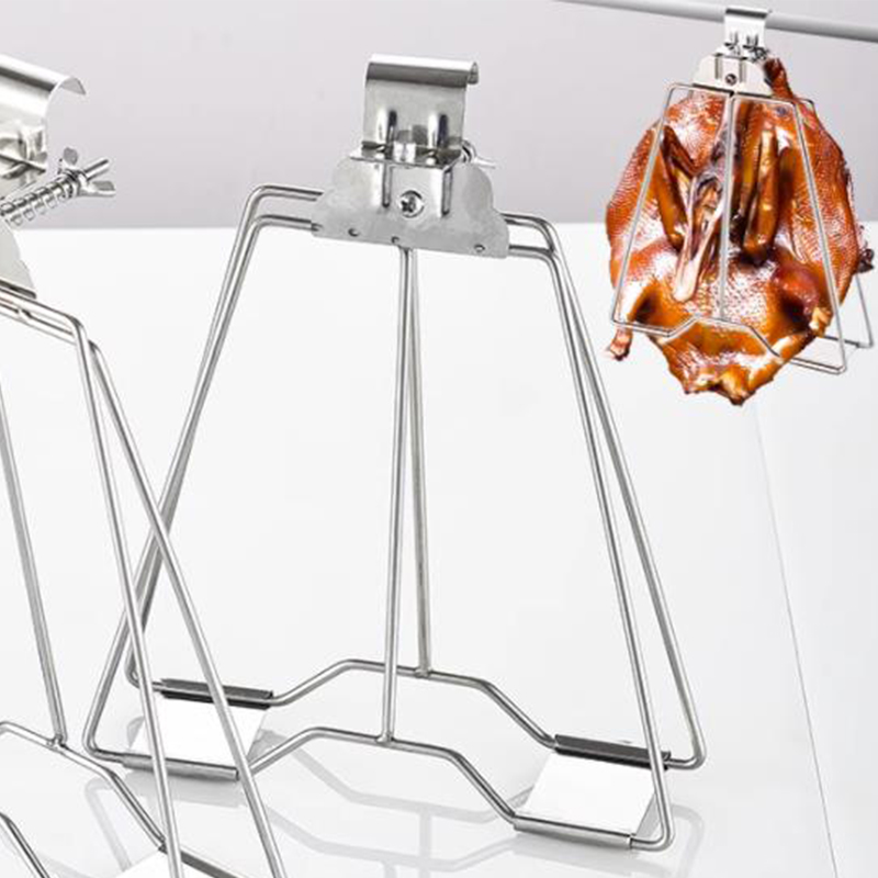 Accessori gancio clip anatra arrosto per barbecue spiedino verticale pollo da viaggio p