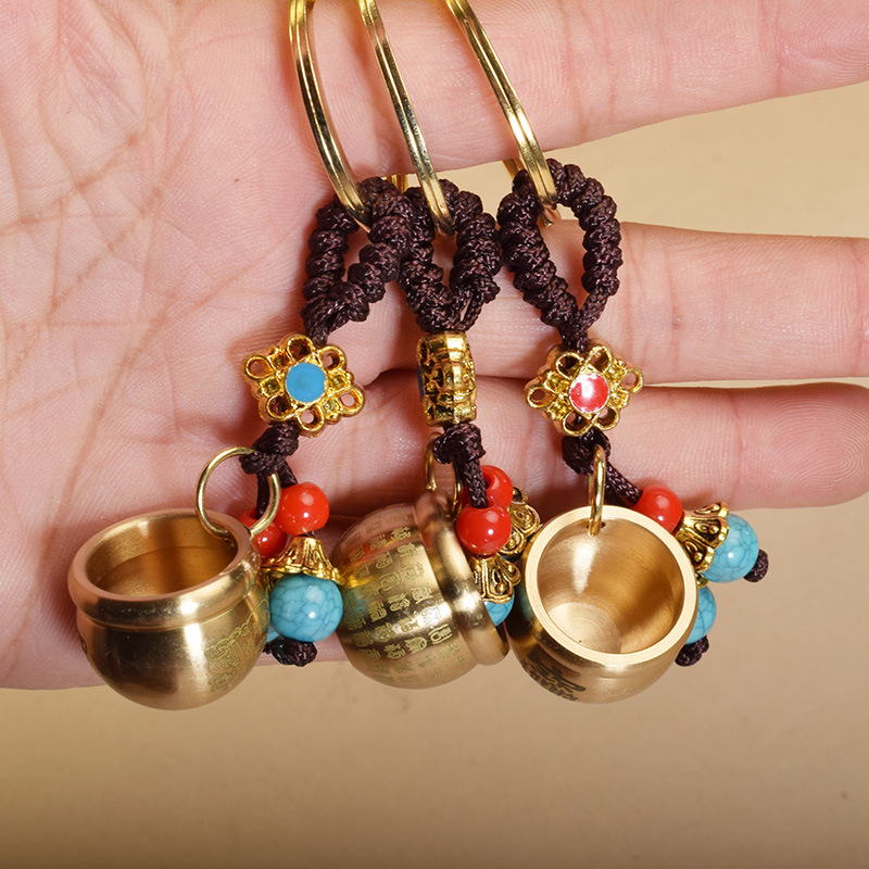 Ciondolo auto cilindro acqua ottone creativo regalo per borsa ornamenti TS