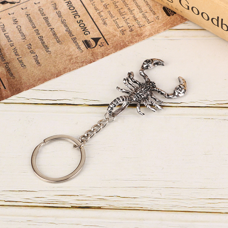 Moda retrò Scorpion King Form portachiavi personalità punk animal man allegati TS