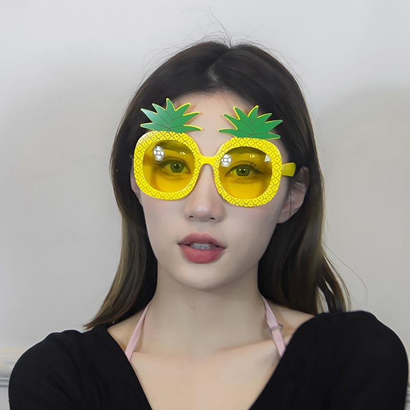 Occhiali estivi festa ananas forma frutta hawaiano tropicale p