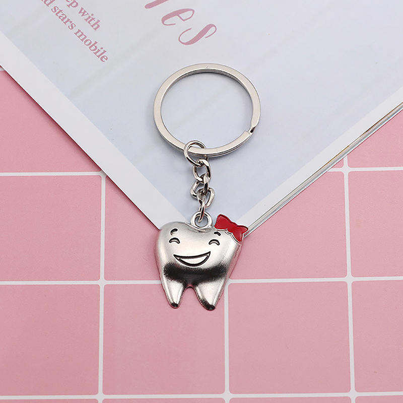 2 pz Portachiavi Coppia Creativa Rana Portachiavi Denti Cartoni animati Portachiavi Anello Moda Ornam-j-