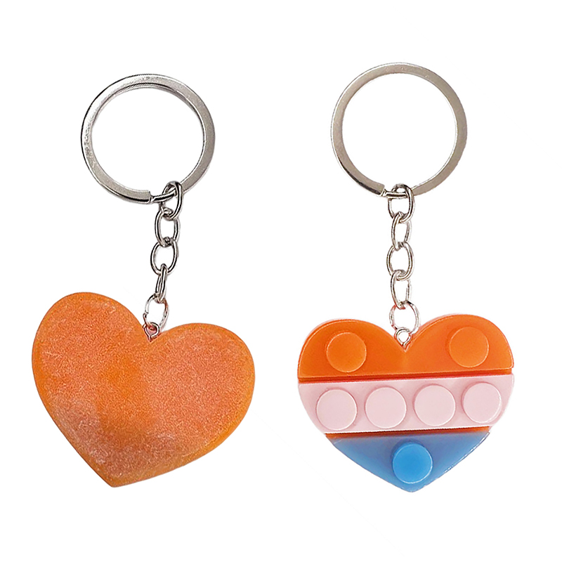 1 pz portachiavi cuore blocco da costruzione gelato per borsa ciondolo gioielli regalo TS