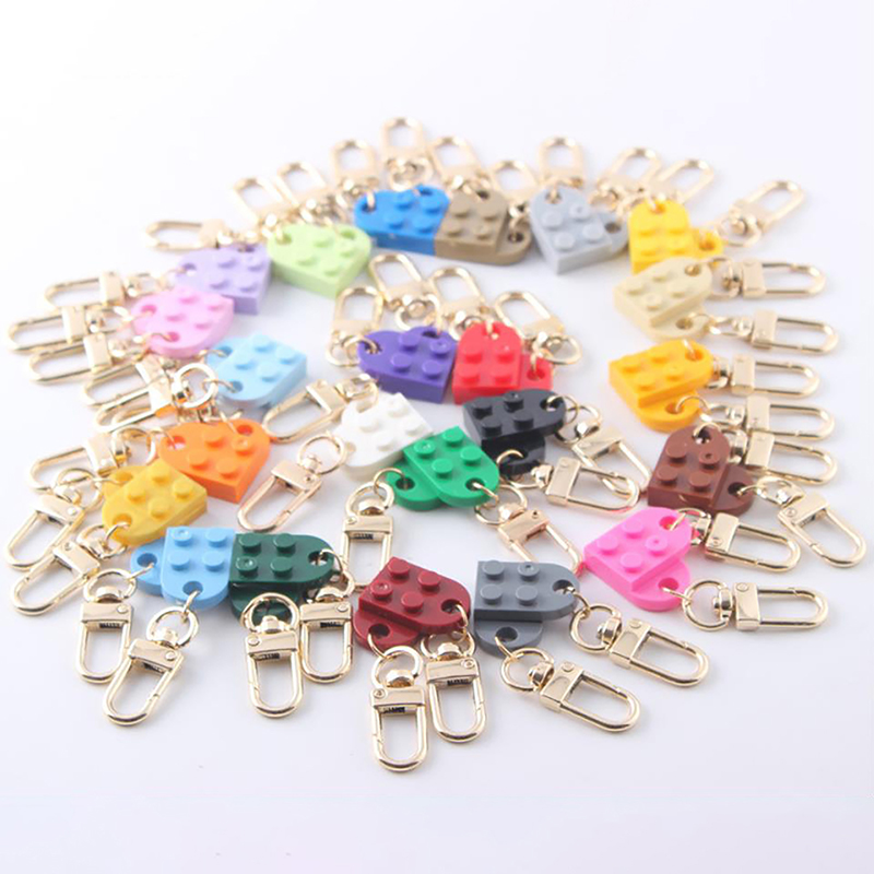 2 pz Portachiavi Love Heart Brick per Coppie Amicizia Donne Uomo Gioielli Regalo Sn