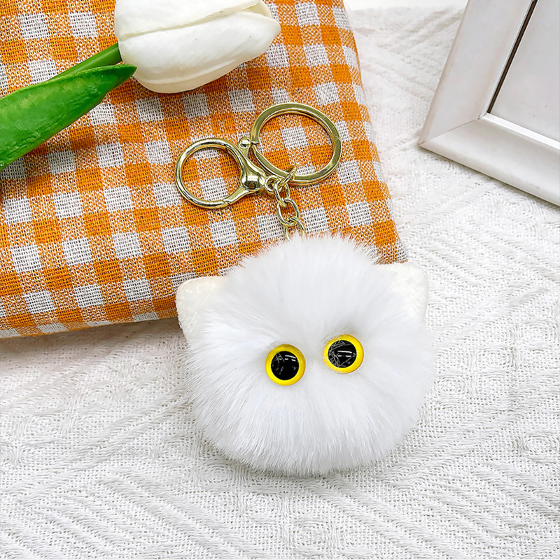 Cute Plush Cat Keychain Cartoon Doll Toy Pendant Keyring For Women ...