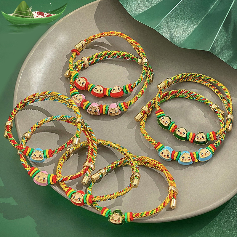 Chinese Traditional Ethnic Style Colorful Rope Alloy Hand-woven ...