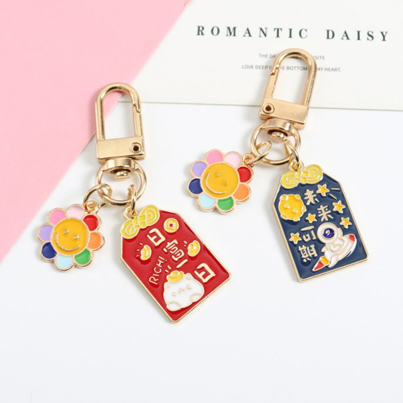 Portachiavi Capodanno Cinese Fortunato Portachiavi Trendy Borsa Chiavi Auto Ciondolo Decorazione_j_