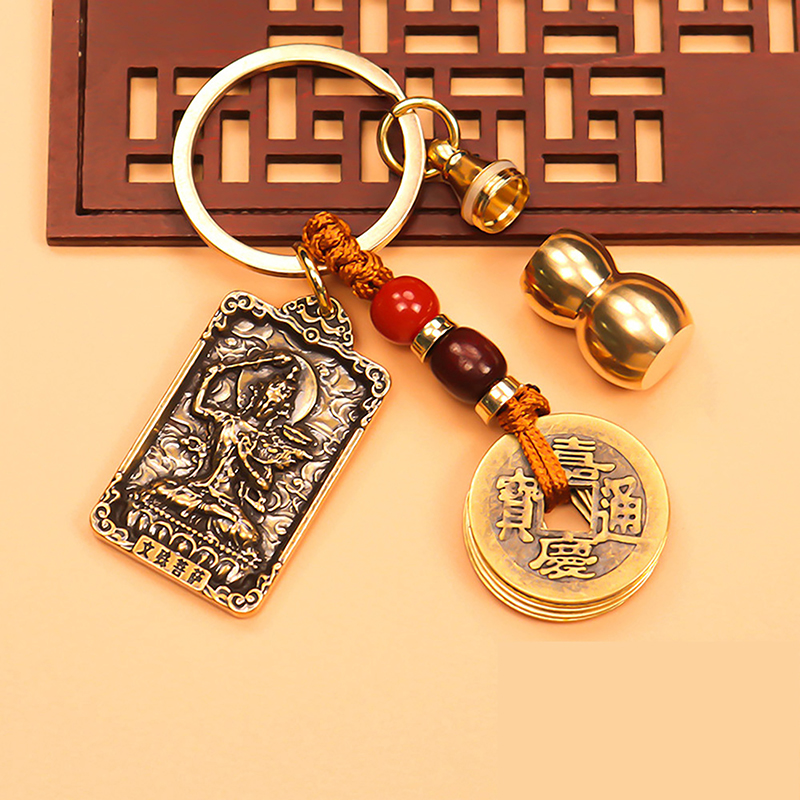 12 Buddha zodiacale cinese tradizionale portachiavi auto da appendere ornamento-j-