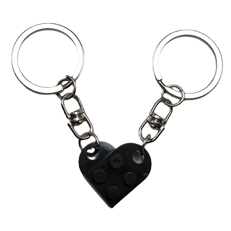 Puzzle Key Chain Can Be Spliced And Split Building Blocks Couple Love Key Cha EI