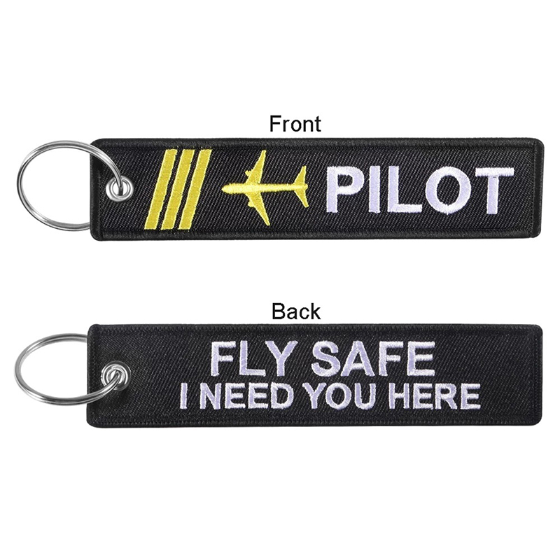 FLY SAFE I NEED YOU HERE Modello aereo ricamo entrambi i lati Zaino Tasto TS