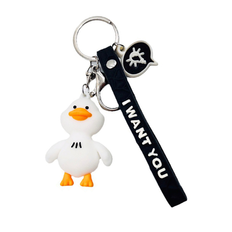 Borsa per studenti Little Yellow Duck Portachiavi Borsa Ciondolo Chiave Coppia Auto Portachiavi GF