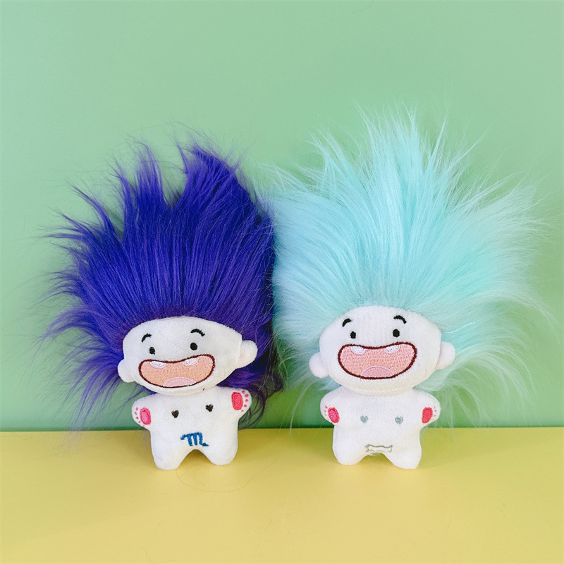 Bambola 12 Constellation creativa carina cartone animato peluche bambola cartone animato divertente chiave chai Sn