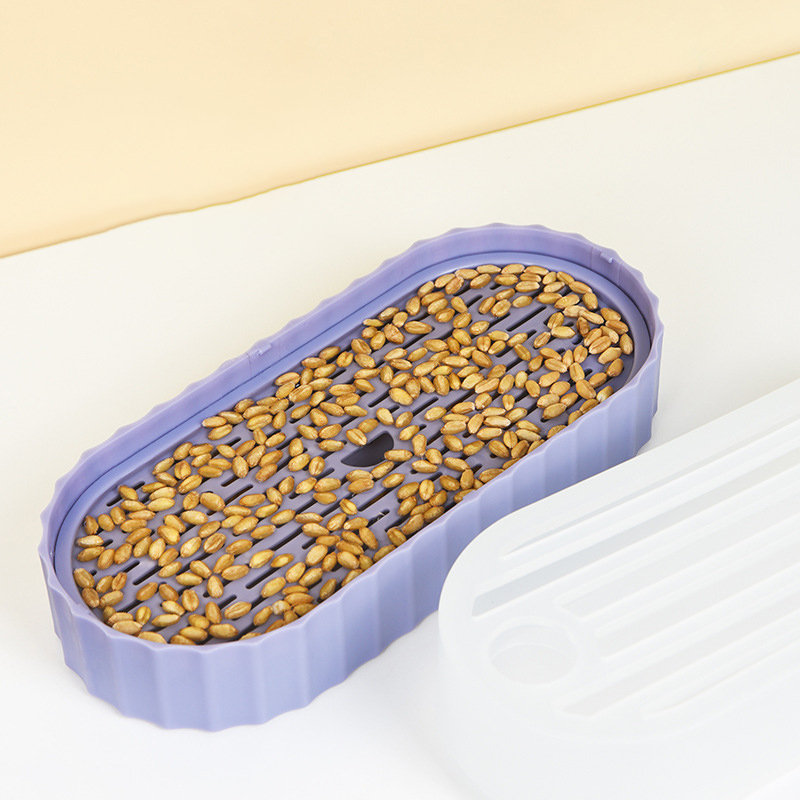 Scatola per piantagione di snack per gatti colore vaso pigro senza suolo idroponico gatto erba BII